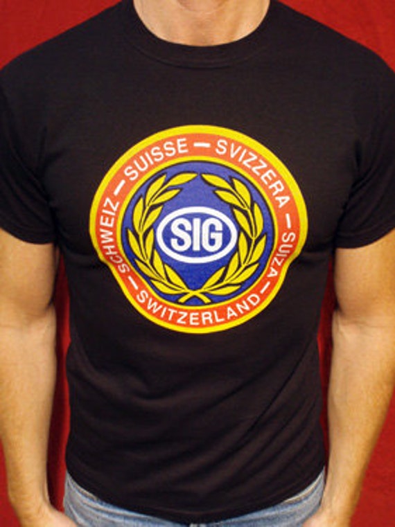 Sig Sauer t-shirt classic hand gun mens ladies kids