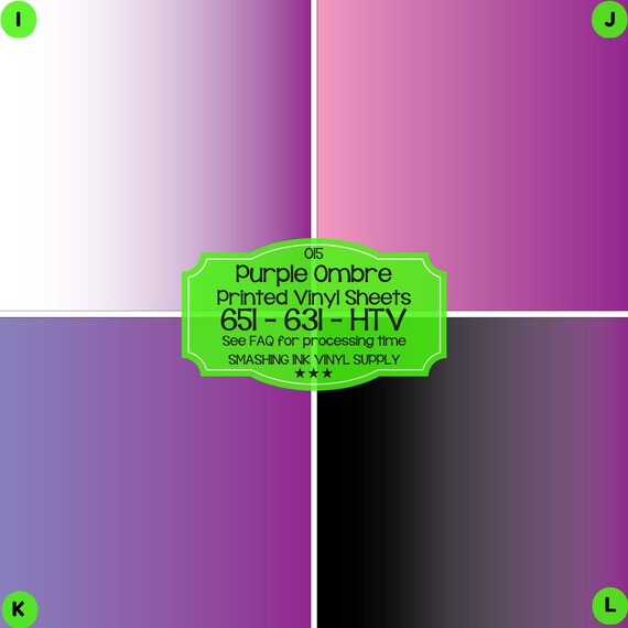 Purple Ombre Vinyl/Printed Heat Transfer Vinyl/Patterned