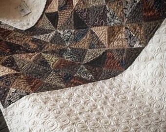 Brown baby quilt | Etsy