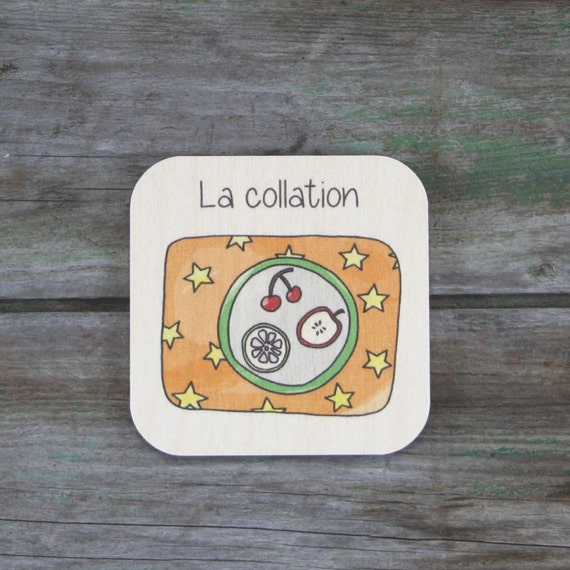 Pictogramme La collation en bois Routine