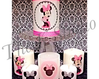 Minnie mouse candle | Etsy