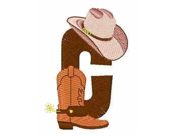 Cowboy hat letters | Etsy