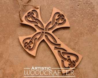 Wooden celtic cross | Etsy