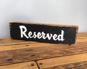Wood reserved sign | Etsy