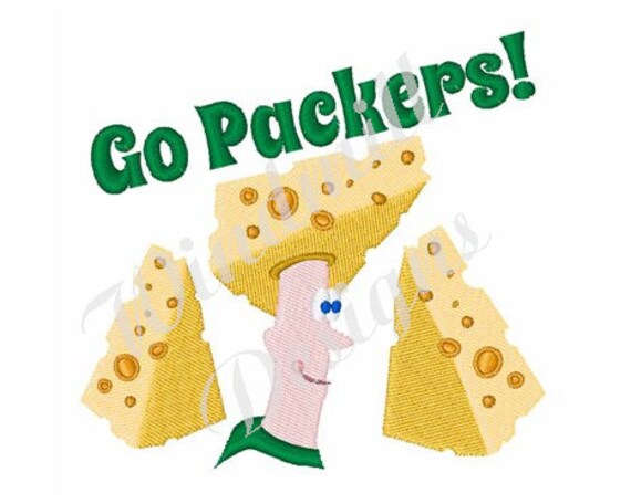 Go Packers Cheese Head Machine Embroidery Design