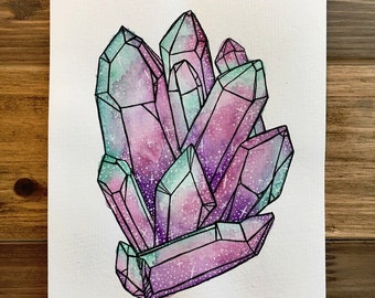 Mineral drawing | Etsy
