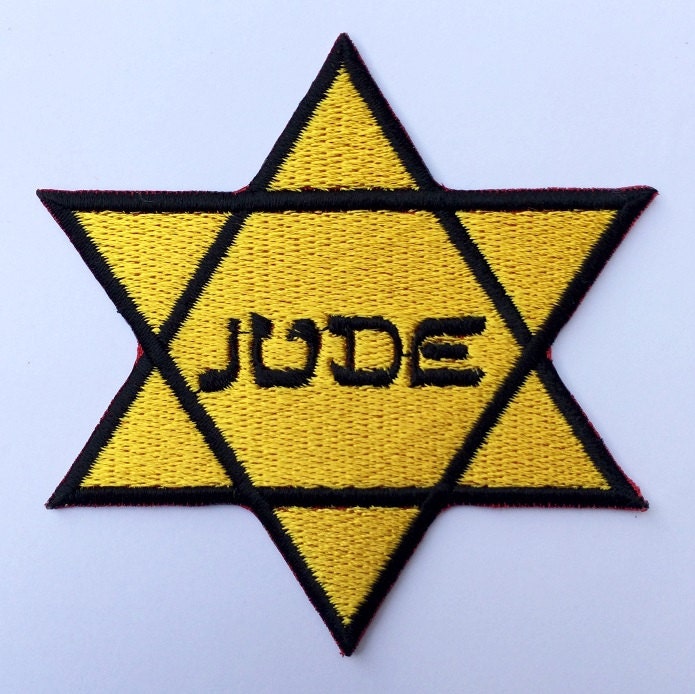Yellow Star of David Jude Symbol Embroidered Iron On / Sew On