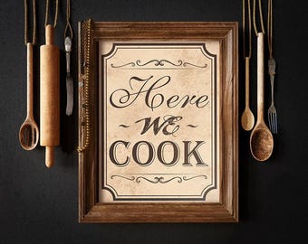 Retro kitchen poster | Etsy