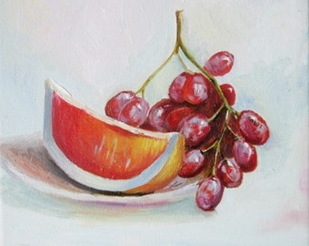 Grapefruit painting | Etsy