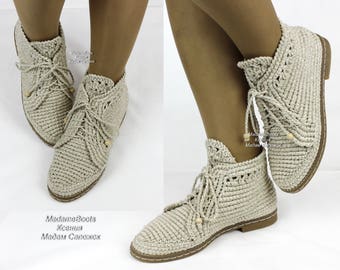 Knitted shoes | Etsy