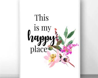My happy place sign | Etsy