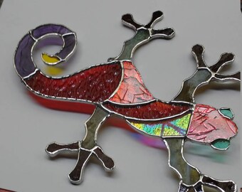 Stained glass lizard | Etsy