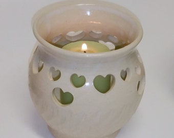 Pottery luminary | Etsy