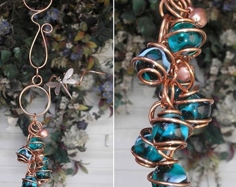Whimsical glass & copper creations by DragonflyDreams1 on Etsy