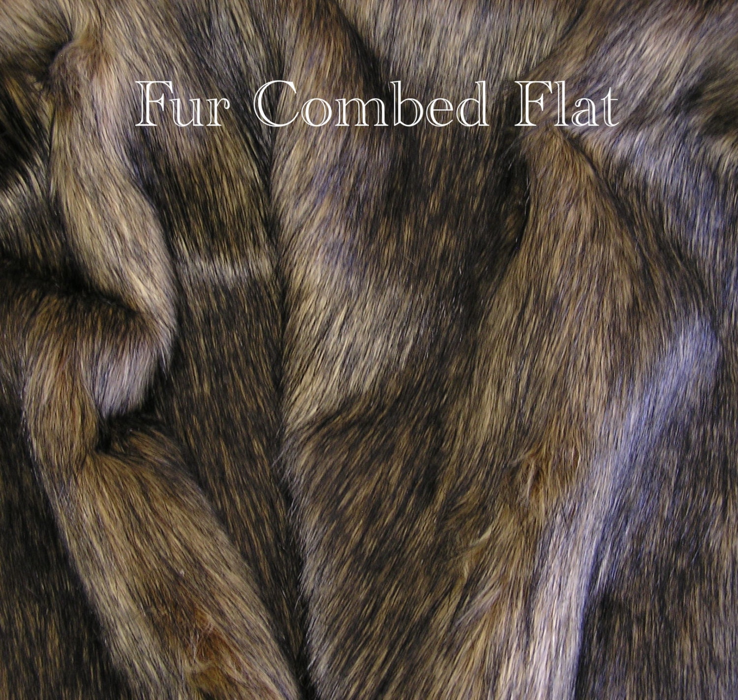 FUR SAMPLE: Wolf Faux Fur Gold Brown Black Faux by IncredibleCat