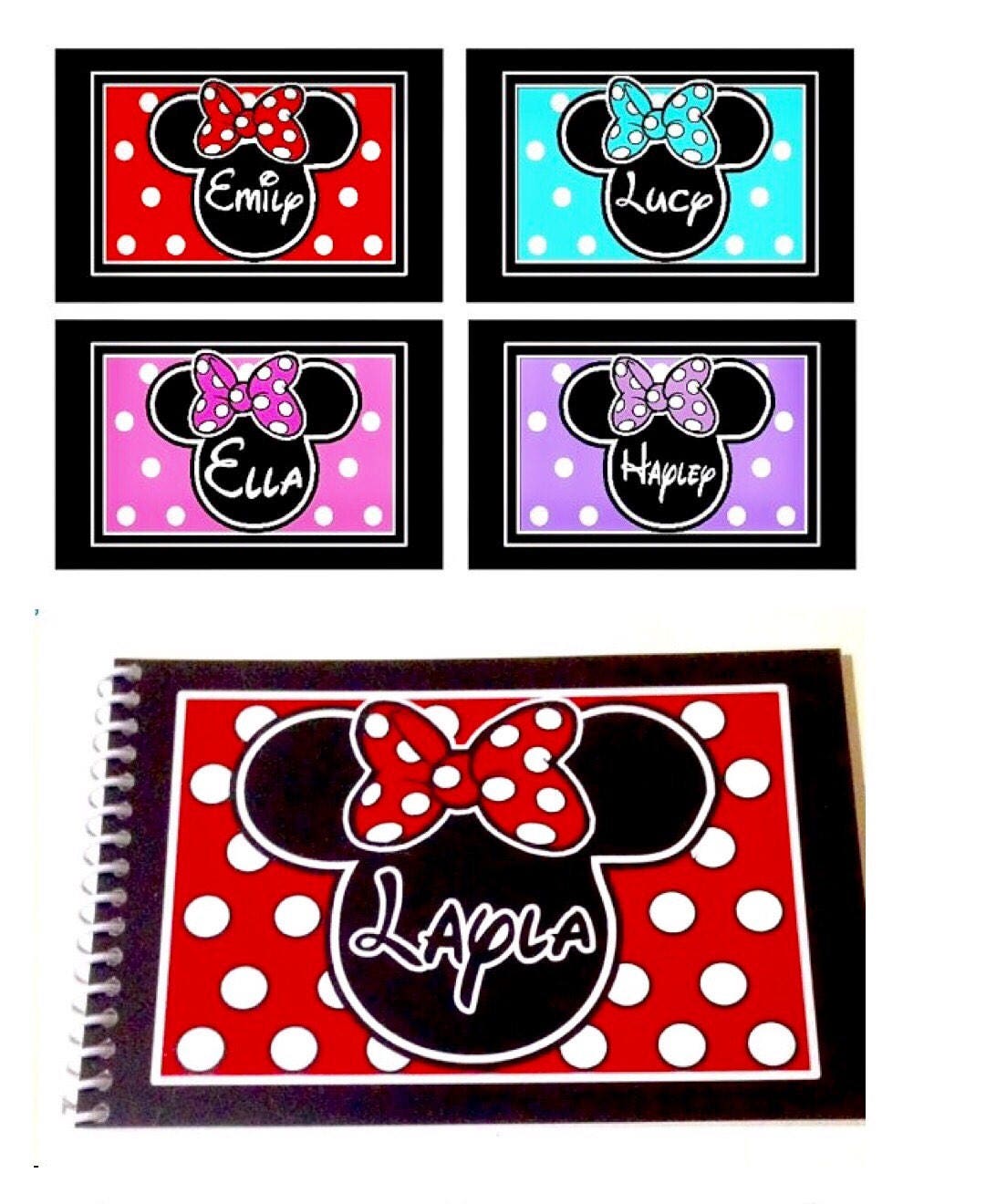 Disney Autograph Book Personalized Mickey and Minnie Mouse