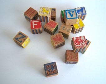 Old wooden blocks | Etsy