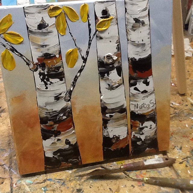 Original Modern Abstract Art Painting Canvas Wall by NataSgallery