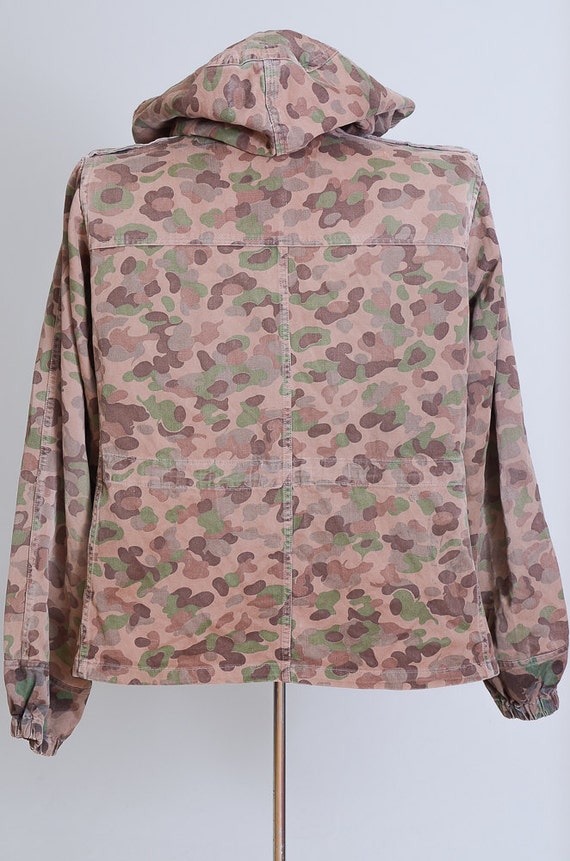 1950s Austrian Camo Parka Tanker Jacket Hooded Canvas Jacket