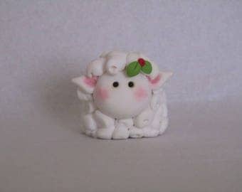 Polymer clay lamb | Etsy