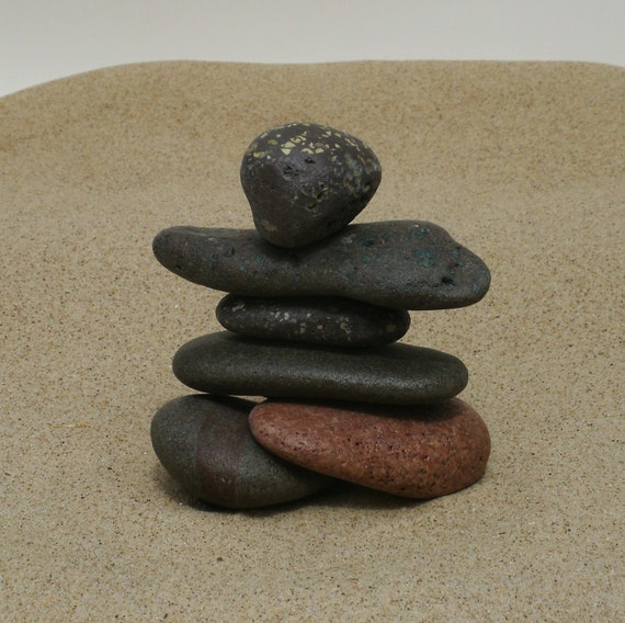 Inukshuk Style Lake Superior Keweenaw Copper Harbor Stone Man