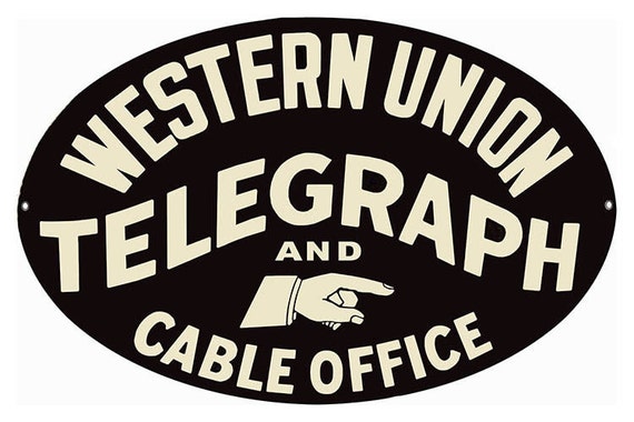 WESTERN UNION TELEGRAPH Nostalgic 11 X 18 Inch