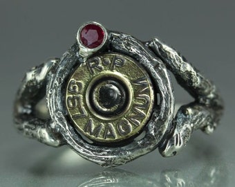 Mens bullet ring | Etsy