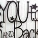 Love You To The Moon And Back Metal Sign Metal Wall Art