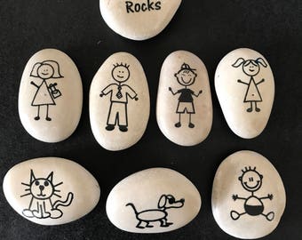 Family rocks | Etsy