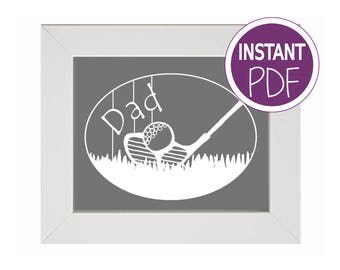 Golf stencils | Etsy