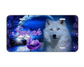 Wolf license plate | Etsy