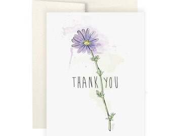 Daisy thank you card | Etsy