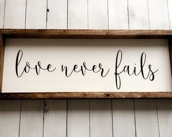 Love never fails | Etsy