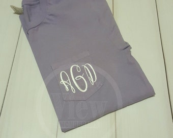 Monogrammed pocket | Etsy