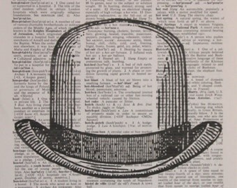 Bowler hat art | Etsy
