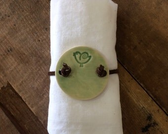 Pottery napkin rings | Etsy