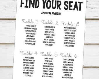 Table assignment | Etsy