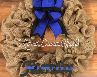 Thin blue line decor | Etsy