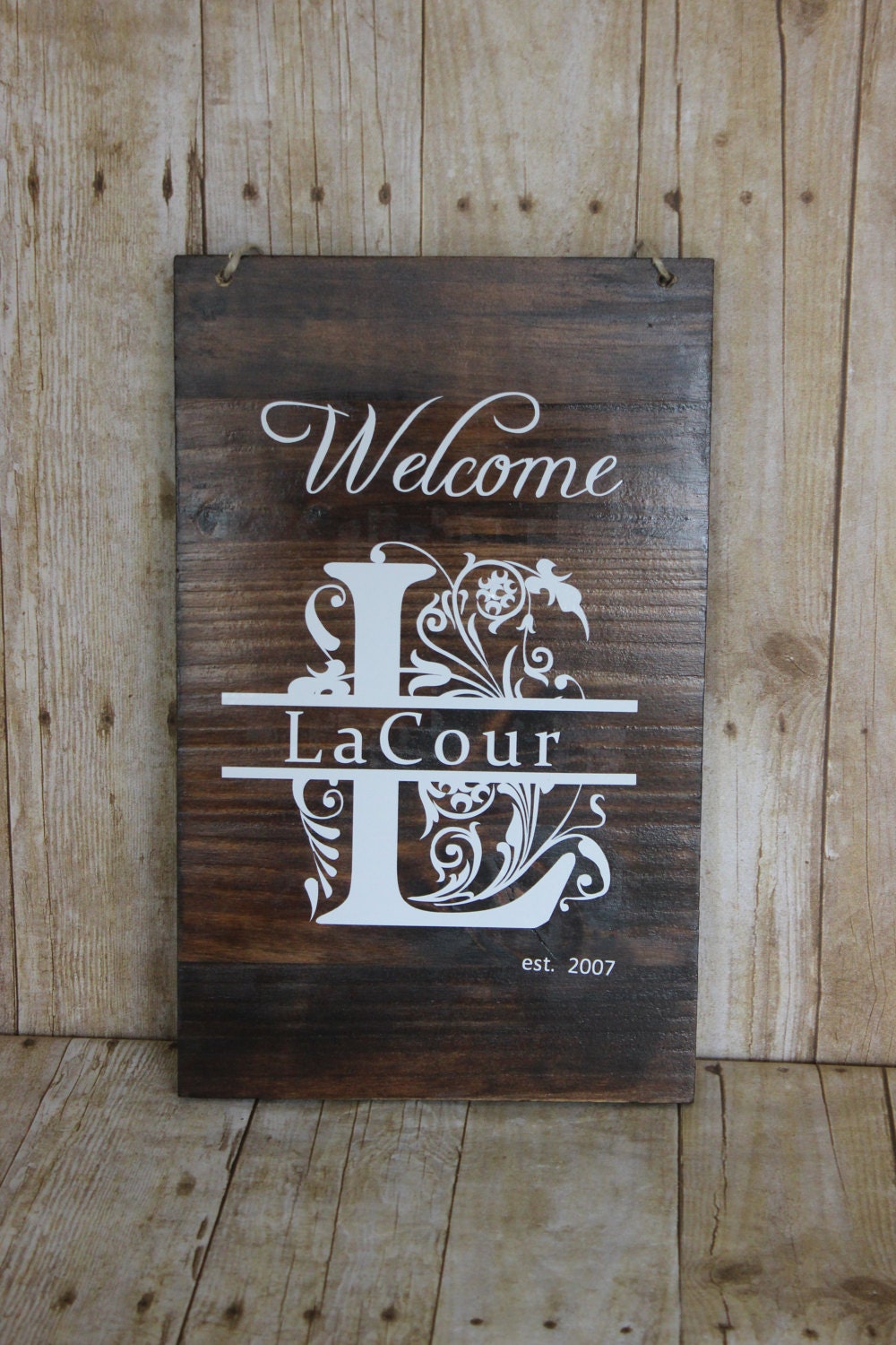 Personalized Welcome Sign Custom Welcome Sign Last Name