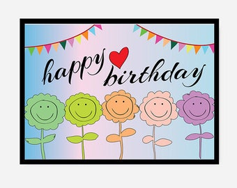 Happy birthday sign | Etsy