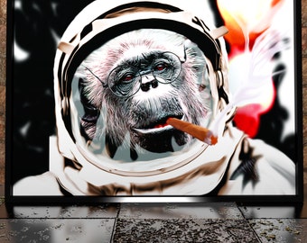 Smoking monkey | Etsy