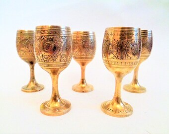 Brass goblets | Etsy