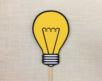 Bright Idea Lightbulb Photo Booth Prop Glitter Photo Booth