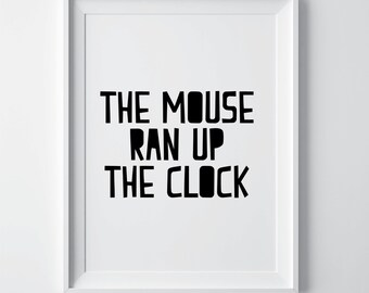 Mouse ran up clock | Etsy