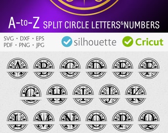 Split letters svg | Etsy