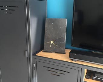 Geometric clock | Etsy