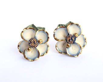 Porcelain earrings | Etsy