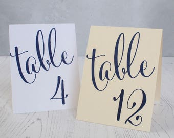 Navy table numbers | Etsy