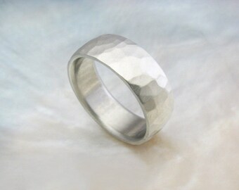 dainty wedding ring women's platinum wedding band by RavensRefuge