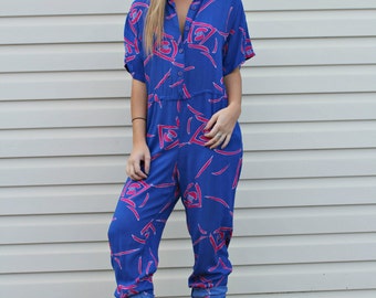 80s jumpsuit | Etsy